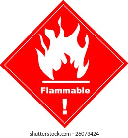 Warning Flammable Stickersign Stock Vector (Royalty Free) 26073424 ...