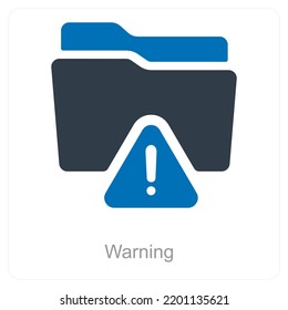 Warning Folder Icon Concept Stock Vector (Royalty Free) 2201135621 ...