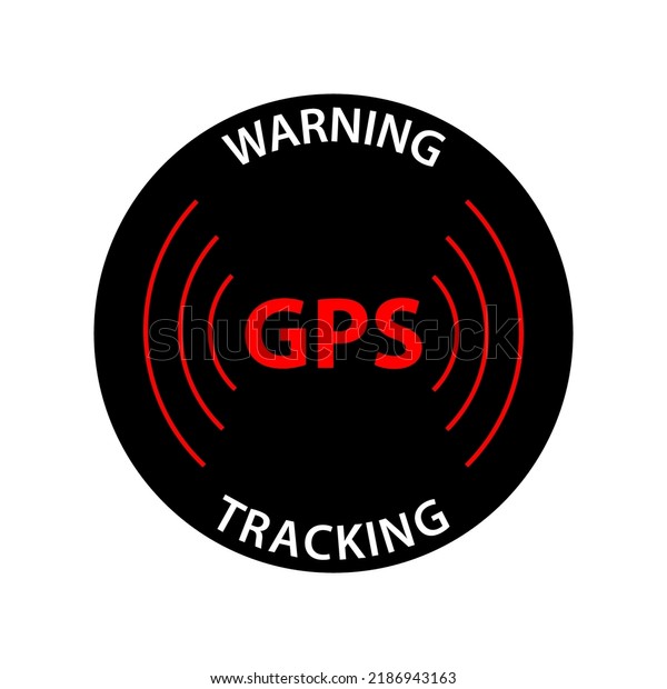 Warning Gps Tracking Black Red Alarm Stock Vector (Royalty Free ...