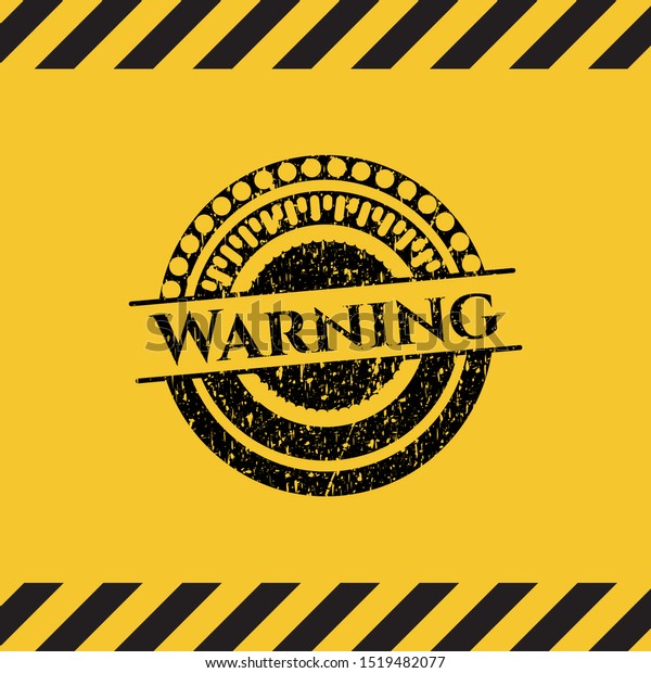 Warning Grunge Warning Sign Emblem Vector Stock Vector (Royalty Free ...