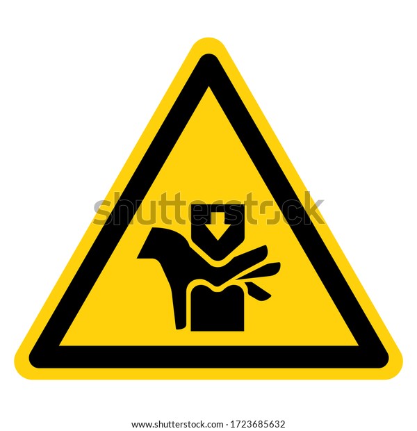 Warning Hand Crush Hazard Symbol Sign Stock Vector (Royalty Free ...