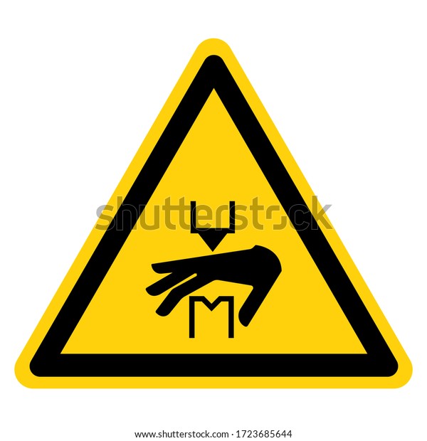 Warning Hand Crush Hazard Symbol Sign Stock Vector (Royalty Free ...