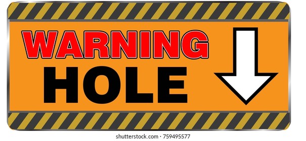 Warning Hole Signboard Vector Stock Vector (Royalty Free) 759495577 ...