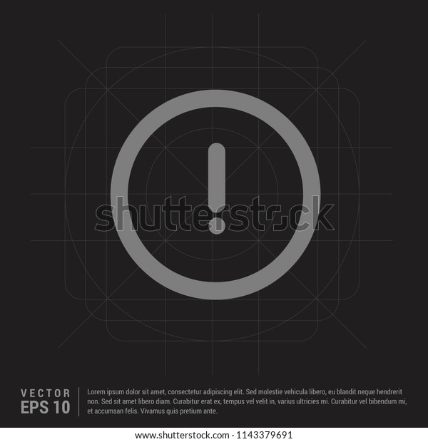 Warning Icon Black Creative Background Vector Stock Vector (Royalty ...