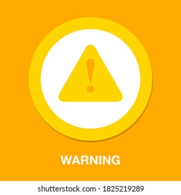 Warning Icon Flat Illustration Warning Vector Stock Vector (Royalty ...