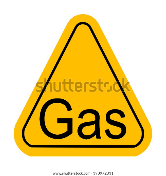 Warning Icon Gas Yellow Triangle Vector Stock Vector (Royalty Free ...