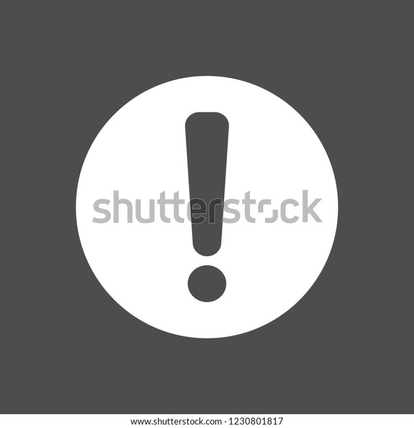 Warning Icon Round Sign Vector Stock Vector (Royalty Free) 1230801817 ...
