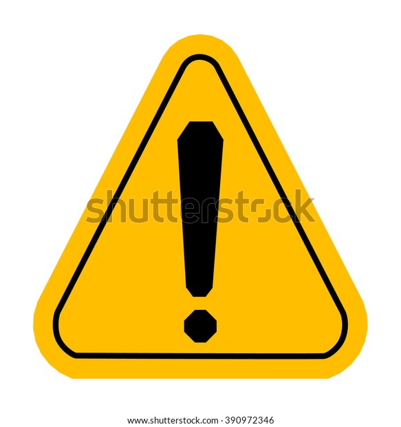Warning Icons Yellow Triangle Exclamation Point Stock Vector (Royalty ...