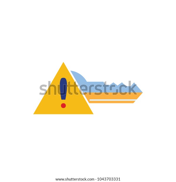 Warning Key Logo Icon Design Stock Vector (Royalty Free) 1043703331 ...