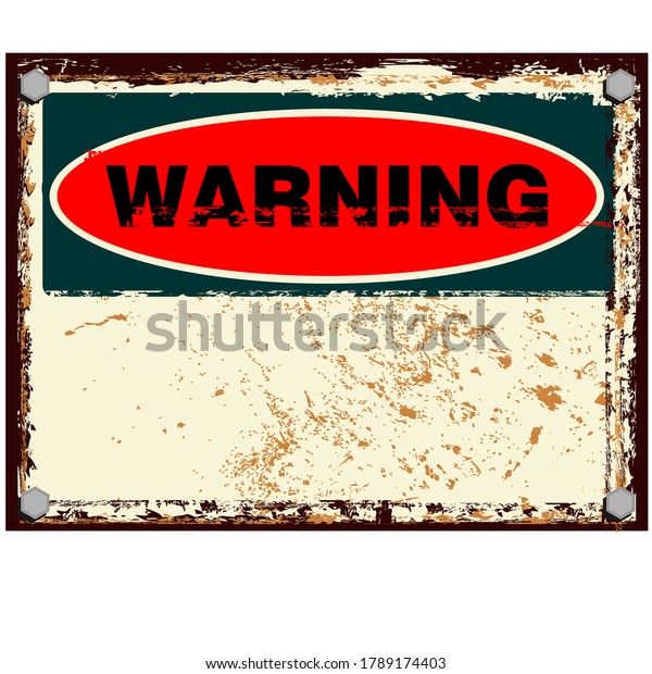 Warning Label Sticker Vector Stock Vector (Royalty Free) 1789174403 ...