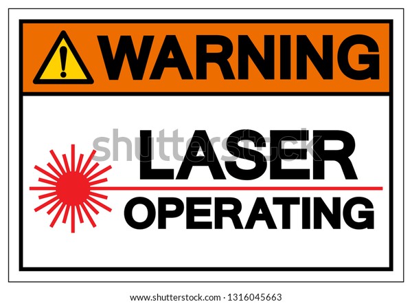 Warning Laser Operating Symbol Sign Vector Stock Vector (Royalty Free ...