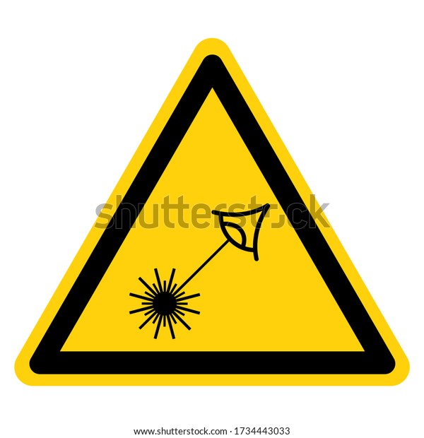 Warning Laser Shoot Eye Hazard Symbol Stock Vector (Royalty Free ...
