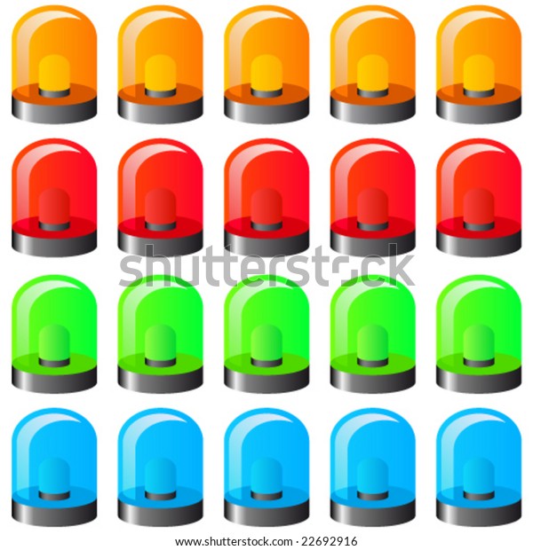 Warning Light Signal Lamp Stock Vector (Royalty Free) 22692916