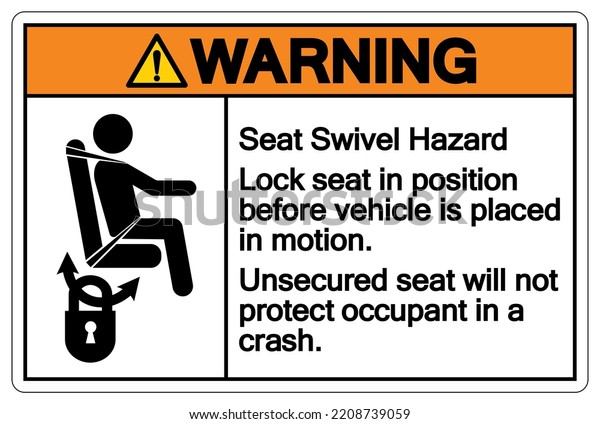 Warning Lock Seat Position Before Vehicle Stock Vector (Royalty Free ...