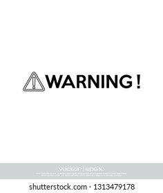 Warning Logo Template Icon: vector de stock (libre de regalías ...