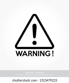 Warning Logo Template Icon: vector de stock (libre de regalías ...