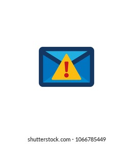 Warning Mail Logo Icon Design Stock Vector (Royalty Free) 1066785449 ...
