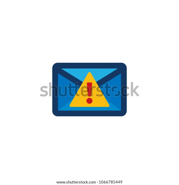 Warning Mail Logo Icon Design Stock Vector (Royalty Free) 1066785449 ...