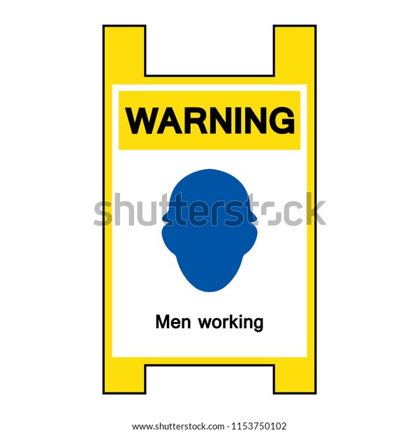 Warning Men Working Symbol Sign Vector 스톡 벡터(로열티 프리) 1153750102 ...