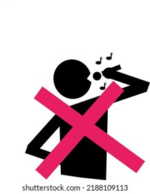 Warning No Singing No Noise: เวกเตอร์สต็อก (ปลอดค่าลิขสิทธิ์ ...