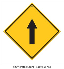 Yellow Road Sign Stock Illustration 18508684