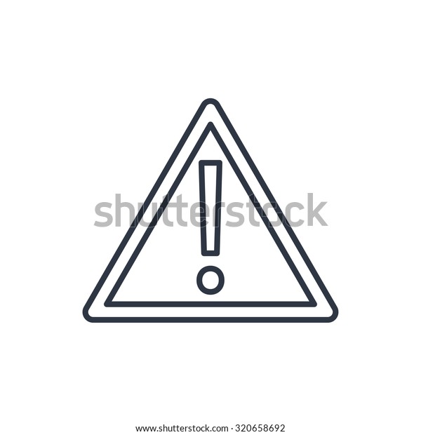 Warning Outline Icon Stock Vector (Royalty Free) 320658692 | Shutterstock