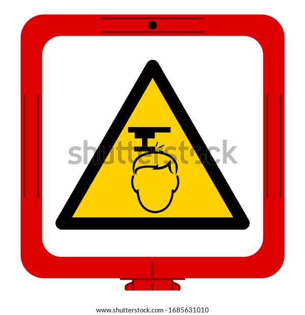 Warning Overhead Hazard Symbol Vector Illustration: เวกเตอร์สต็อก (ปลอด ...