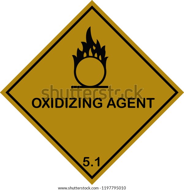 Warning Oxidizing Agent Signs Safety Sings Stock Vector (Royalty Free ...