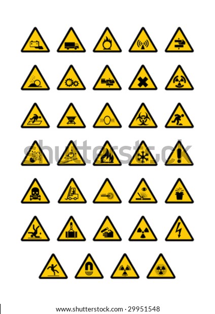 Warning Pictogram On White Background Vector Stock Vector (Royalty Free ...