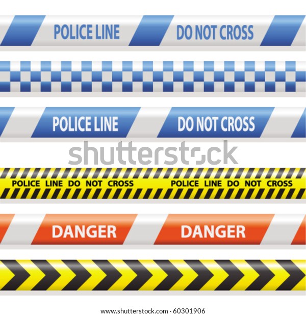 Warning Police Stripes Stock Vector (Royalty Free) 60301906 | Shutterstock