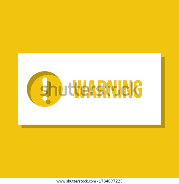 Warning Popup Box Exclamation Symbol On Stock Vector (Royalty Free ...