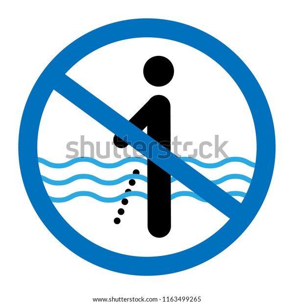 Warning Prohibition Sign No Peeing Pool Stock Vector Royalty Free 1163499265 Shutterstock