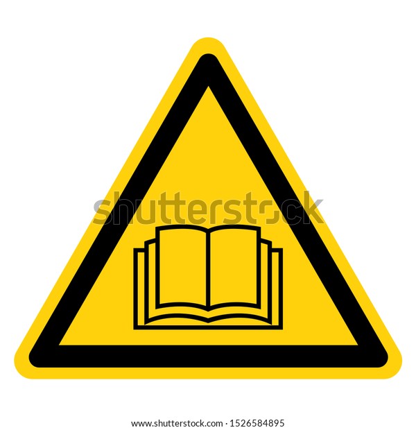Warning Read Operators Manual Symbol Signvector Stock Vector (Royalty ...