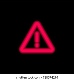 Warning Red Glowing Neon Ui Ux Stock Vector (Royalty Free) 710374294 ...