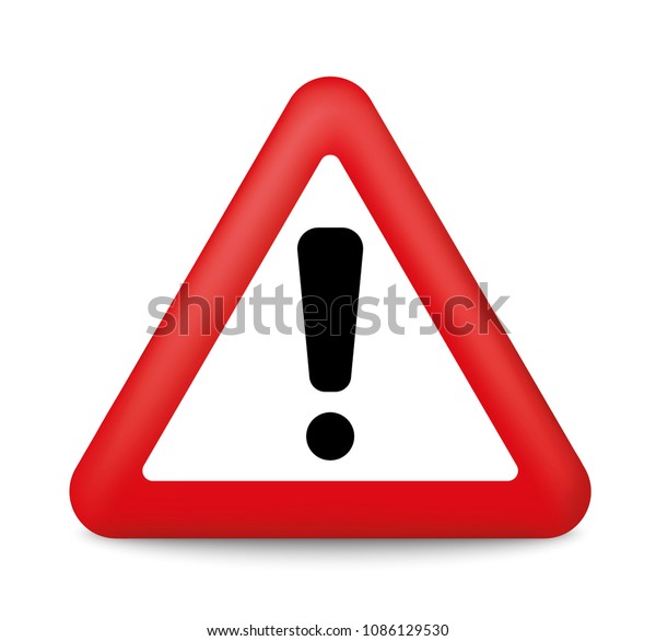 Warning Red Sign Attention Sign Vector Stock Vector (Royalty Free ...
