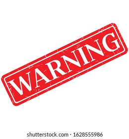 Warning Red Stamp On White Background Stock Vector (Royalty Free ...