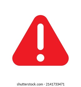 Warning Red Vector Sign On White Stock Vector (Royalty Free) 2141733471 ...