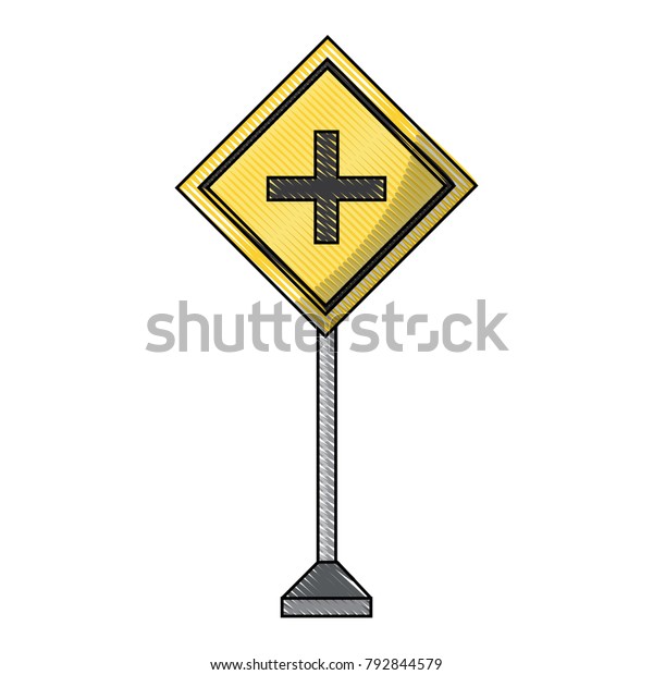 Warning Road Signs Design Stock Vector (Royalty Free) 792844579 ...