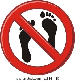 733 No barefoot sign Images, Stock Photos & Vectors | Shutterstock