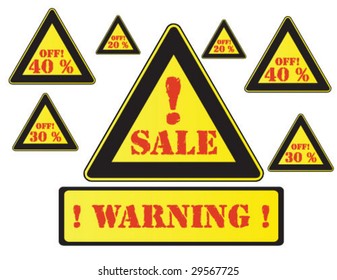 Common Warning Signs Vector: vector de stock (libre de regalías ...