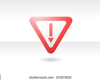 Warning Sign Arrow Stock Vector (Royalty Free) 251873035 | Shutterstock