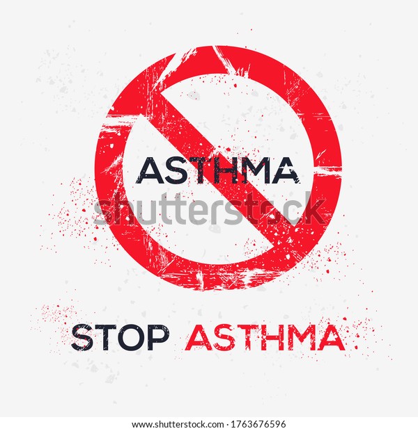 Warning Sign Asthma Vector Illustration Stock Vector (Royalty Free ...