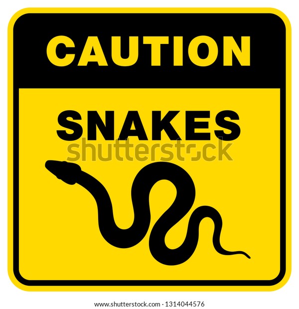 Warning Sign Attention Venomous Snake Hazard Stock Vector (Royalty Free ...