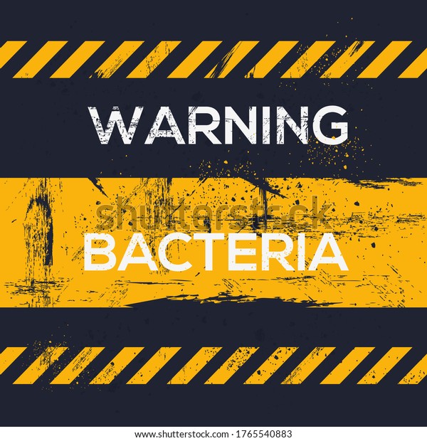 Warning Sign Bacteria Vector Illustration Stock Vector (Royalty Free ...