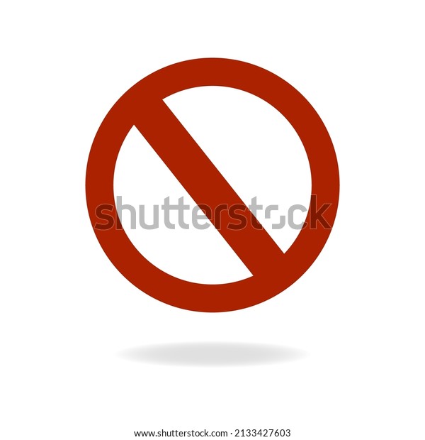 Warning Sign Banned Isolated Vector Illustration Stock Vector (Royalty ...