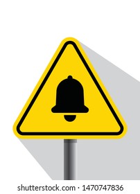 Warning Sign Bell Vector Illustration Stock Vector (Royalty Free ...