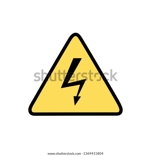 Warning Sign Beware High Voltage Vector Stock Vector (Royalty Free ...