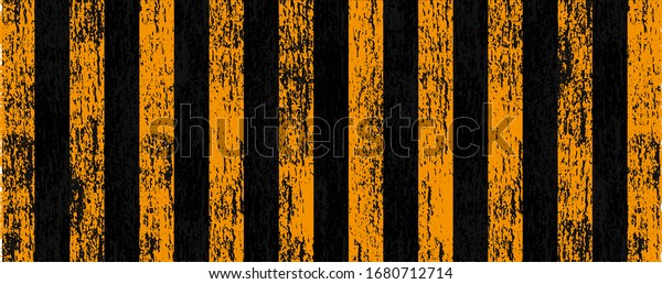 Warning Sign Black Stripes On Yellow Stock Vector (Royalty Free ...