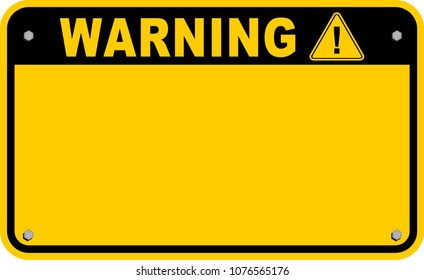 Warning Sign Board: vector de stock (libre de regalías) 1076565176 ...