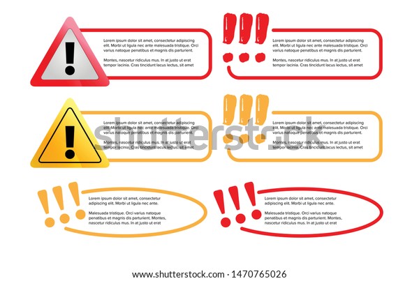 Warning Sign Borders Templates Writing Text Stock Vector (Royalty Free ...
